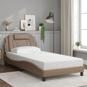 Rám postele Viana bez matrace cappuccino 100x200 cm umělá kůže 3208079