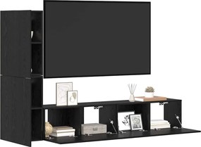 Nástěnná skříň na TV 2 ks Černý dub Kompozitní dřevo 3393271