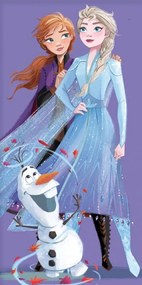Vesna | Dětská osuška Ledové království ELSA,ANNA a OLAF  70x140 cm
