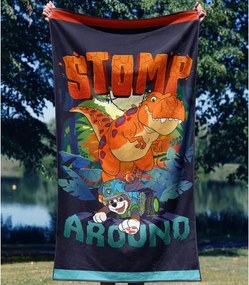 Carbotex osuška Tlapková Patrola Ve Světě Dinosaurů 70x140 cm