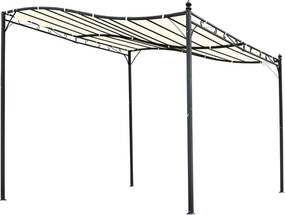 Zahradní pergola tent Outsunny s kovovým pláštěm 297x297cm | Aosom