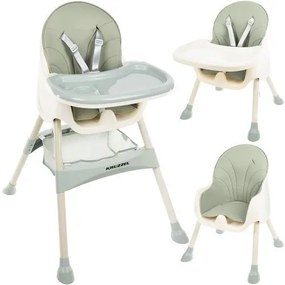Dětská jídelní židlička KRUZZEL - světle zelená 75237