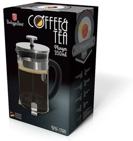 BERLINGERHAUS Konvička na čaj a kávu French Press 350 ml černá BH-1786