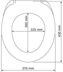 WENKO 22015100-WC sedátko WENGE 35,5x42,5 cm hnědá/stříbrná