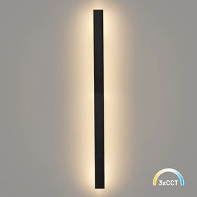 Exteriérové ​​nástěnné LED svítidlo Wow, 1x LED 20w, 3CCT, černá, (120 cm)