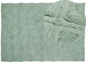 Bavlněný koberec 160 x 230 cm zelený HATAY Beliani