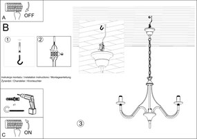Sollux Lighting Lustr MINERWA 3 bílý