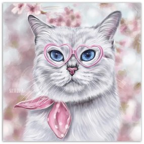 Gario Obraz na plátně Kočičí svět přes růžové brýle - Svetlana Gracheva Rozměry: 30 x 30 cm