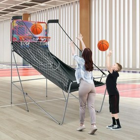 Costway 8 v 1 Basketbalový stroj Skládací elektrický stojan na basketbalový míč