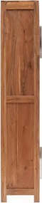 furniture-nabytek.cz - Vysoká skříňka Osvaro - Stříbrné kovové úchytky