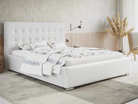 Velká manželská postel 200x200 cm Claudia Barva: Bílá - Madryt 920