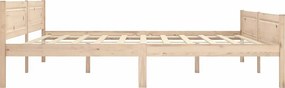 Rám postele masivní borové dřevo 200 x 200 cm 322102