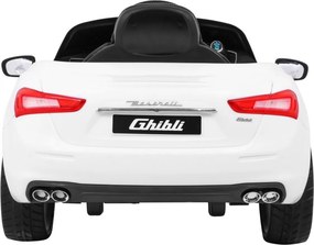 Ramiz Elektrické autíčko Maserati Ghibli na akumulátor bílé + dálkové ovládání