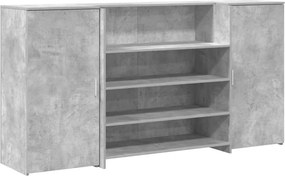Recepční stůl betonově šedý 200x50x103,5 cm kompozitní dřevo 3324181