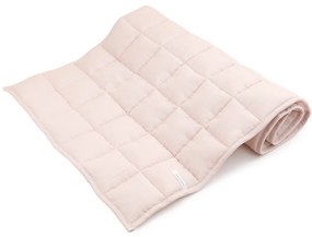 Cotton &amp; Sweets Lněná prošívaná deka pudrově růžová 60x120cm