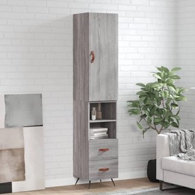 Skříň highboard šedá sonoma 34,5 x 34 x 180 cm kompozitní dřevo