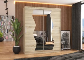 ADRK Furniture Posuvná skříň s zrcadlem MEDISON 180 SW-MED-S-180+A356