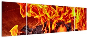 Obraz hořících uhlíků (170x50 cm)