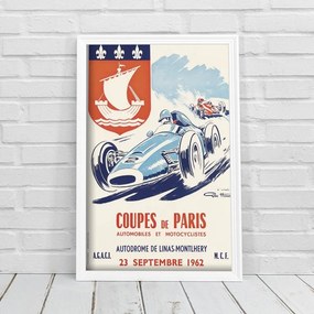 Retro plakát Automobilový kupé de Paříž