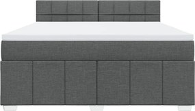 Box spring postel s matrací tmavě šedá 180x200 cm textil 3287148