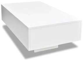 Konferenční stolek s vysokým leskem bílý - Default Title