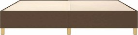 Rám postele s boxspringem tmavě hnědý 200 x 200 cm textil 3120988