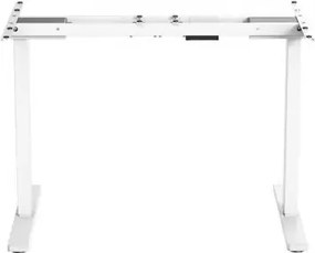 Powerton Rám stolu bílá / Elektricky nastavitelná výška / 72 až 120 cm