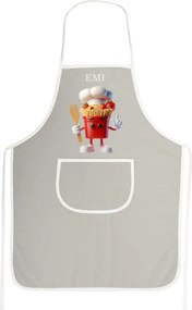 Kuchyňská zástěra Pasta EMI, šedá