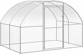 Venkovní klec pro kuřata 3 x 4 x 2 m pozinkovaná ocel 3095464