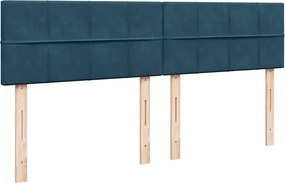Osmanský rám postele s matrací tmavě modrá 180x200cm samet 3311793