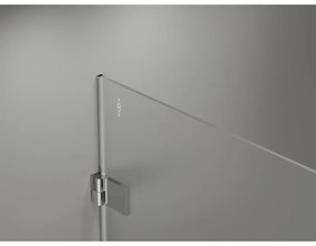 Mexen Lunar-B L, sklápěcí sprchový kout levý 100 x 80 cm, 8mm čiré sklo, chromový profil, 832L-100-080-01-00-L