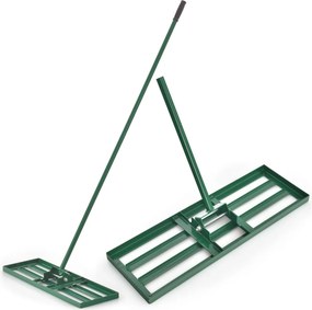 Costway Shrnovač trávníku s ergonomickou rukojetí na zem – 75 × 25 cm, zelený