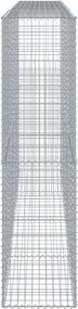 Gabionový koš s víkem 400 x 50 x 200 cm pozinkované železo 3295169