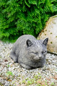 Pierre design Zahradní betonová dekorace Kočka - spící č.2