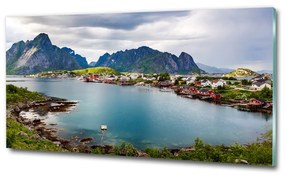 Wallmuralia Moderní skleněný obraz z fotografie Lofoty v Norsku 100x50