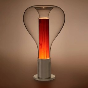 LZF Eris LED stolní lampa Glas hliník/třešeň