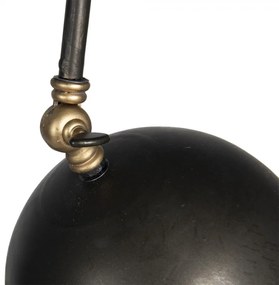 Stojací černá lampa se 4 stínidly Saphir – 50x175 cm