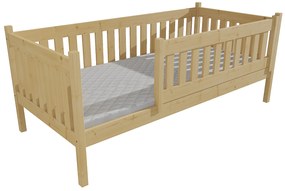 Vomaks Dětská postel M 012 NEW* se zábranou Rozměr: 90 x 200 cm, Barva: bezbarvý lak
