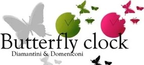 Designové hodiny Diamantini & Domeniconi Butterfly green 40cm