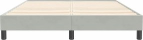 Postel Box Spring bez matrace světle šedá 140x210 cm samet 3315825