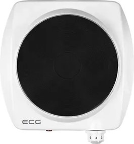 ECG EV 1512 bílá / Jednoplotýnkový elektrický vařič / 1500W / prům. 18
