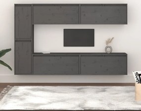 vidaXL TV skříňky 6 ks masivní borové dřevo [3100235] Barva: Černá