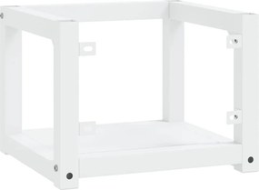 Nástěnný koupelnový regál pod umyvadlo bílý 40x38x31 cm železo 338490