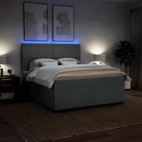 Box spring postel s matrací tmavě šedá 180x200 cm textil 3292861