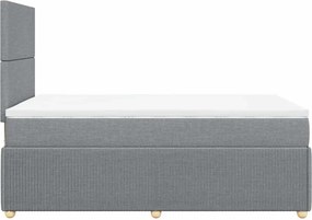 Box spring postel s matrací světle šedá 120x190 cm textil 3294288