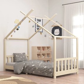 vidaXL Rám dětské postele masivní borové dřevo 90 x 200 cm [283366] Barva: Hnědá