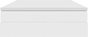 Postel s úložným prostorem a matrací Bílá 140 x 200 cm 3370167