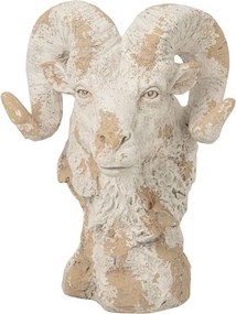 Béžová antik dekorace socha beran Antiqou French - 42*36*58 cm
