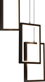 Toolight Toolight, LED závěsné svítidlo 18W, 3000K, 1500lm, LHJ089-7CP, černá, OSW-50064