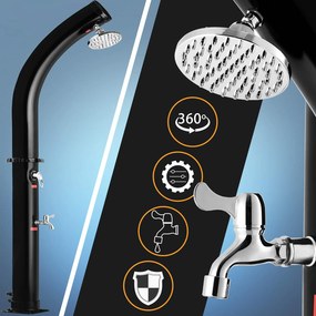 Deuba Zahradní solární sprcha Bow Black 20 L